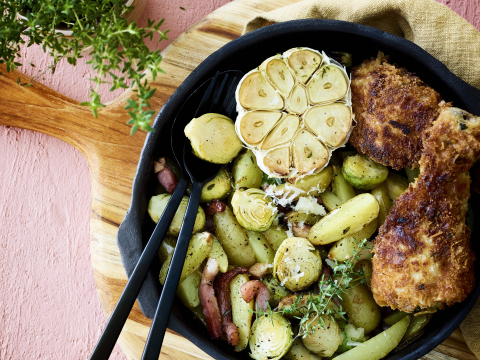 Pilons de poulet aux choux de Bruxelles rôtis - Cuisine et Recettes ...