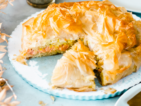 Zalmtaart met filodeeg - Libelle Lekker