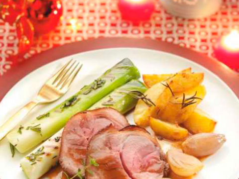 Hammetje met gegrilde prei en rozemarijnaardappelen - Libelle Lekker