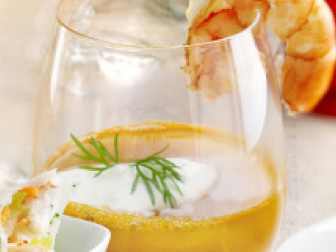 Bisque van scampi's met pompoen - Libelle Lekker