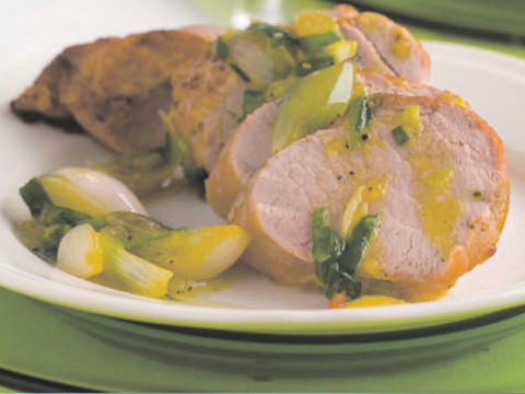 Varkensgebraad met lente-ui - Libelle Lekker