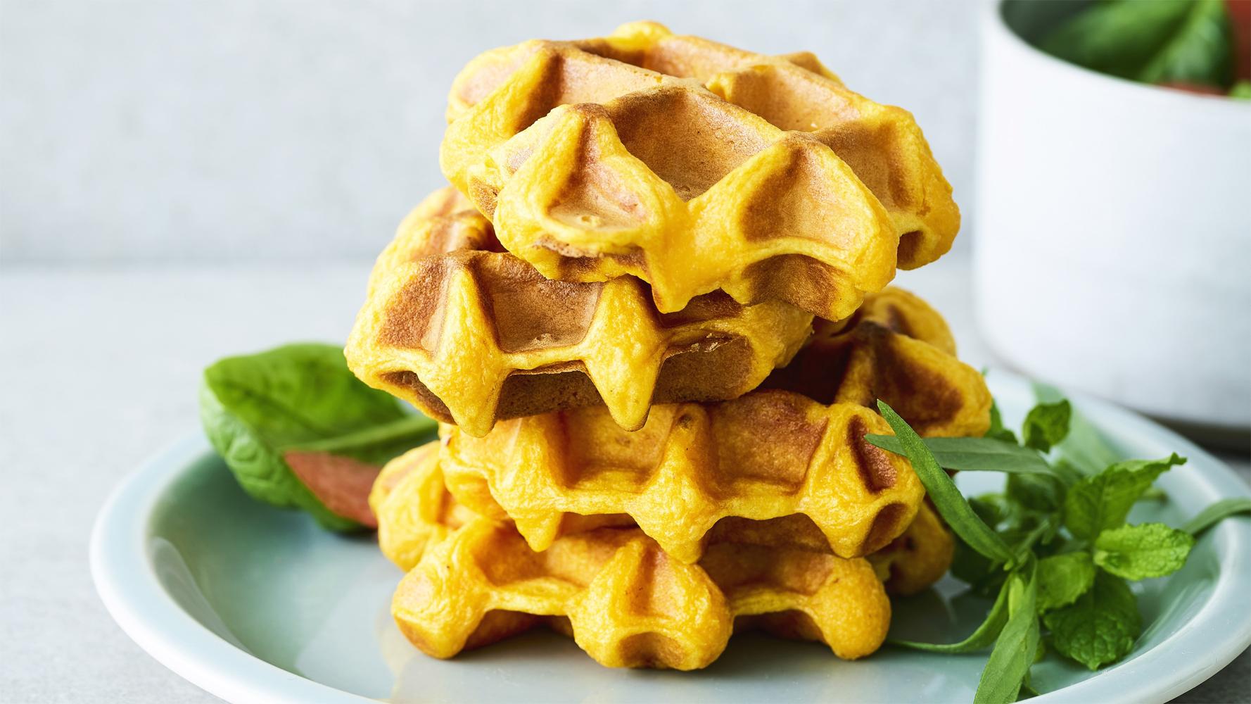 Heerlijk ontbijt: zoete aardappelwafeltjes