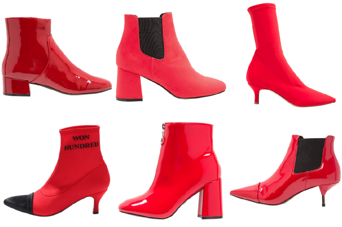 12 paires de bottillons rouges pour une démarche enflammée