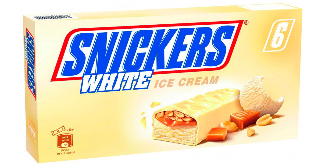 Wij willen nú van deze Snickers-ijsrepen met witte chocolade slurpen