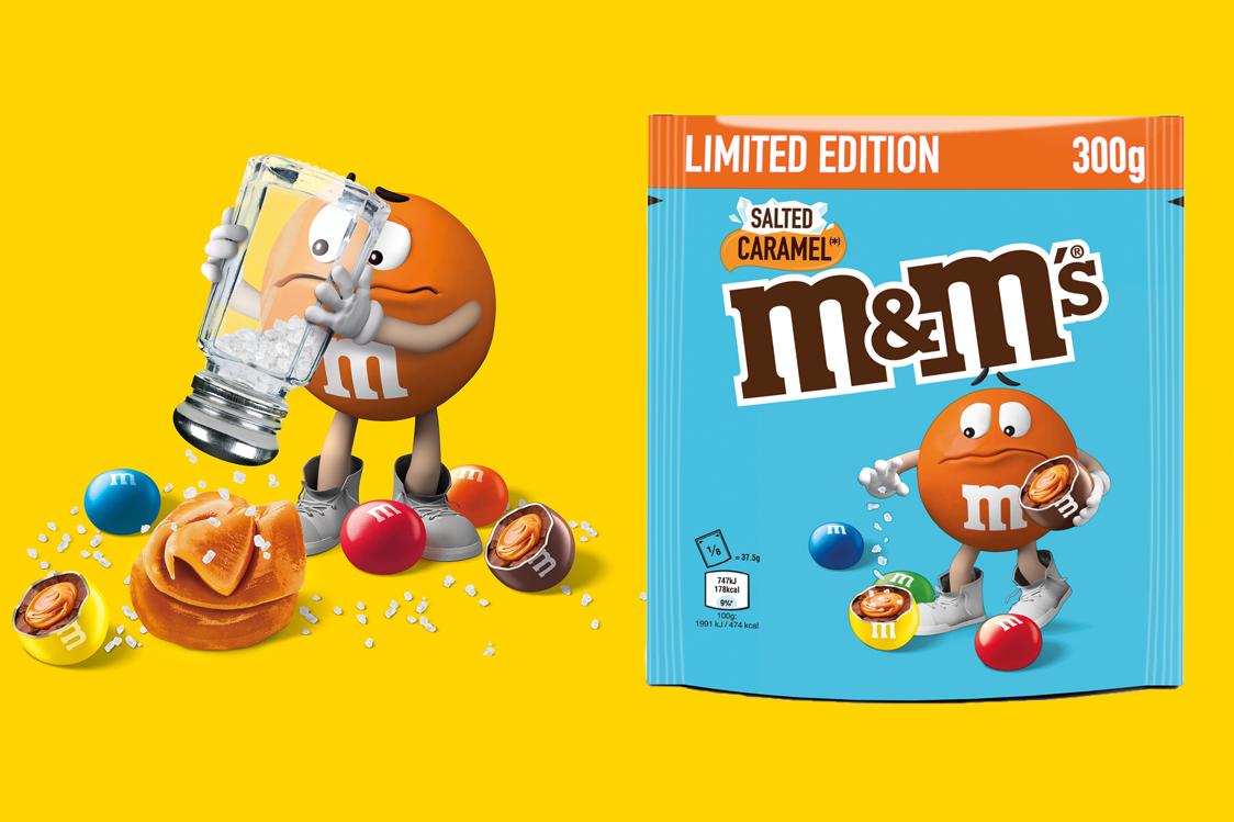 M&M's laat nieuwe limited edition Salted Caramel op ons los