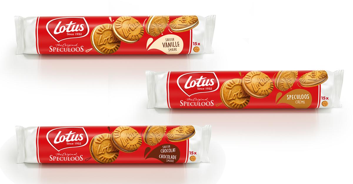 NIEUW: Lotuskoekjes met speculoos-, chocolade- en vanillevulling