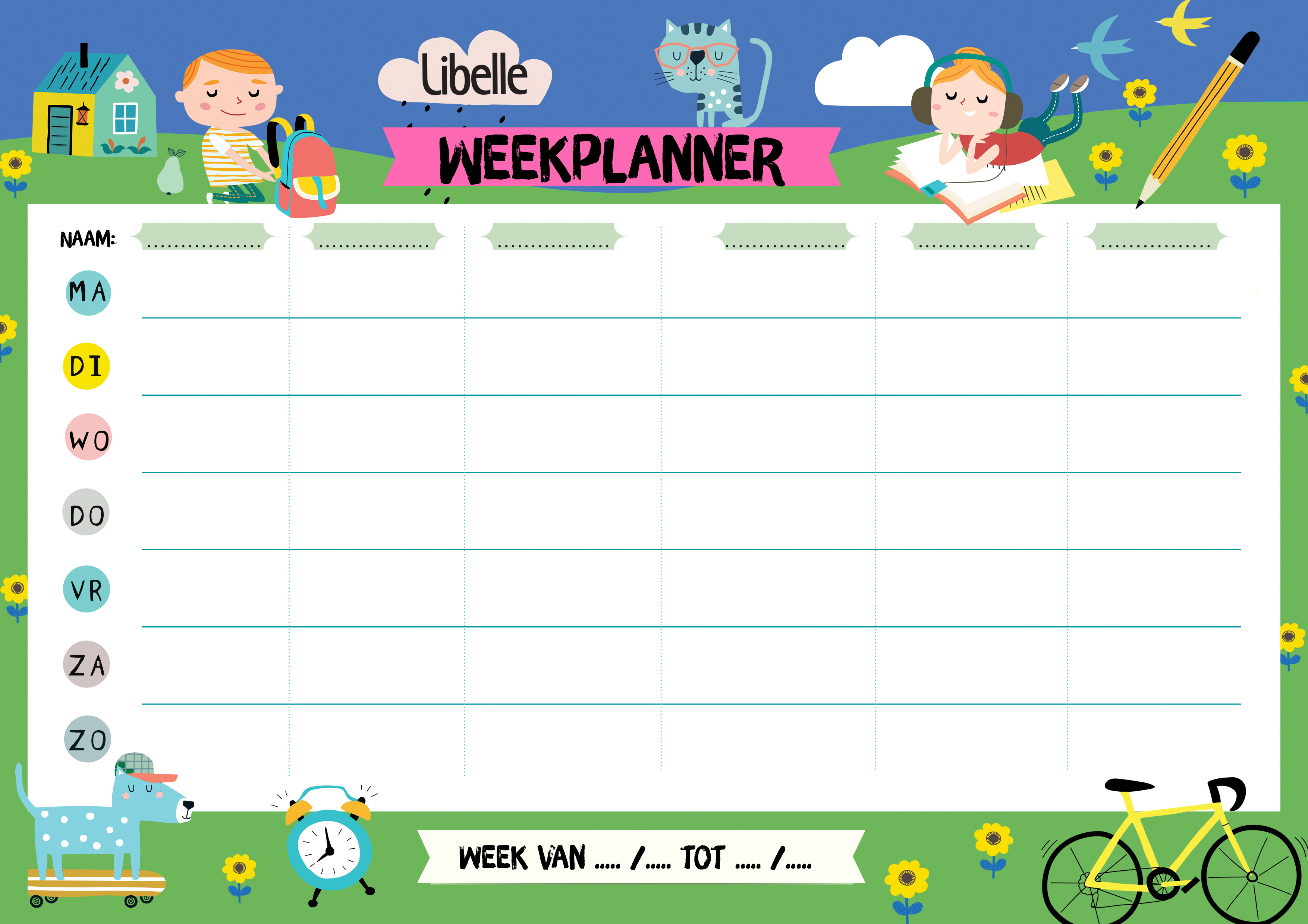 Klaar voor het nieuwe schooljaar met de handige Libelle Weekplanner ...