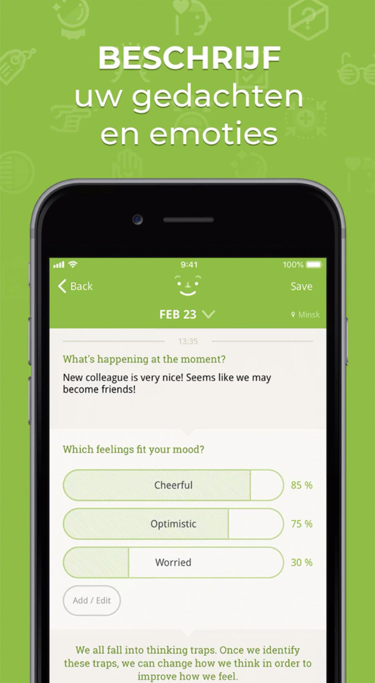 5 apps waarmee je je gevoelens en gedachten kan bijhouden