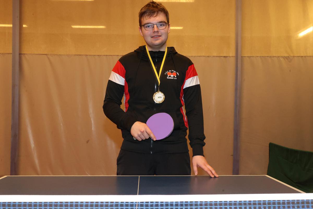 Thomas Van Acker (TTC Woudpalet) is Vlaams kampioen heren D: “En dat met een wildcard, echt ...