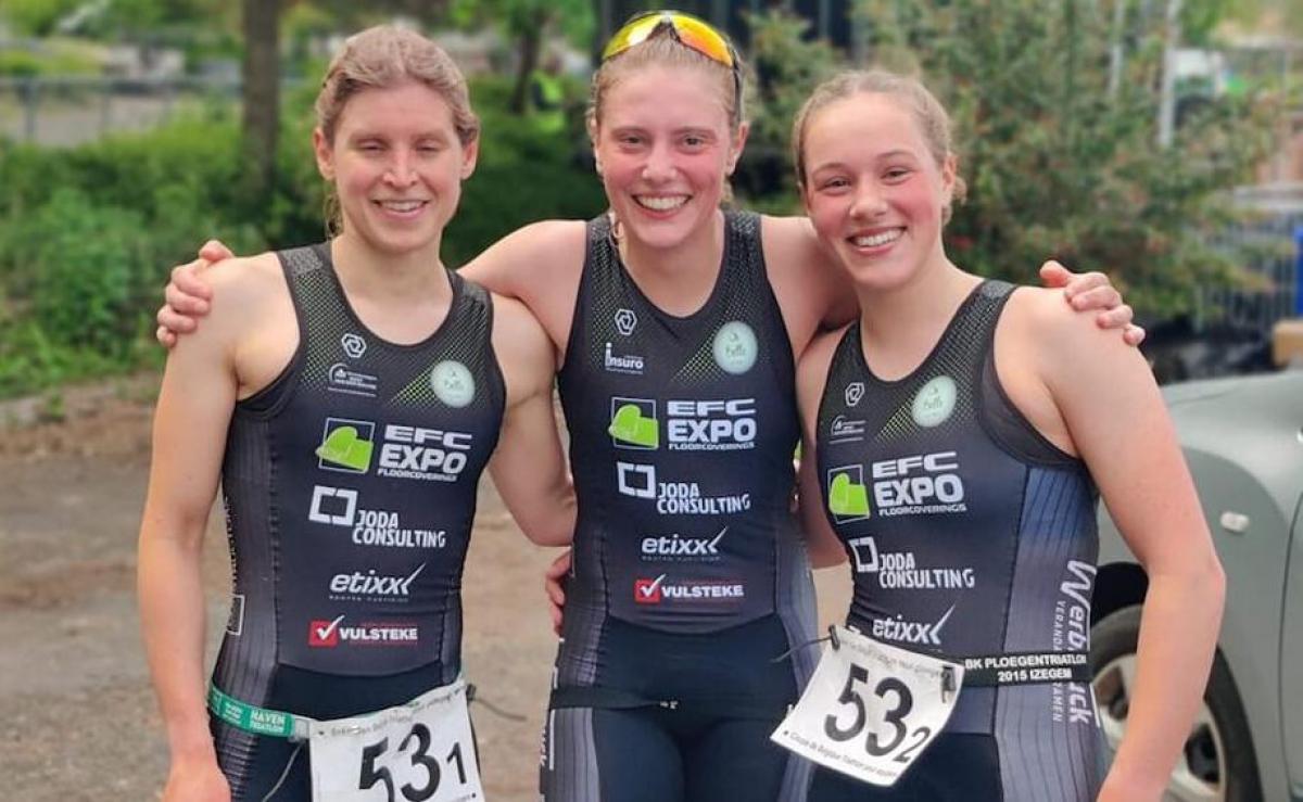 Dames Izegemse Triatlon Club zijn Belgisch kampioen - KW.be