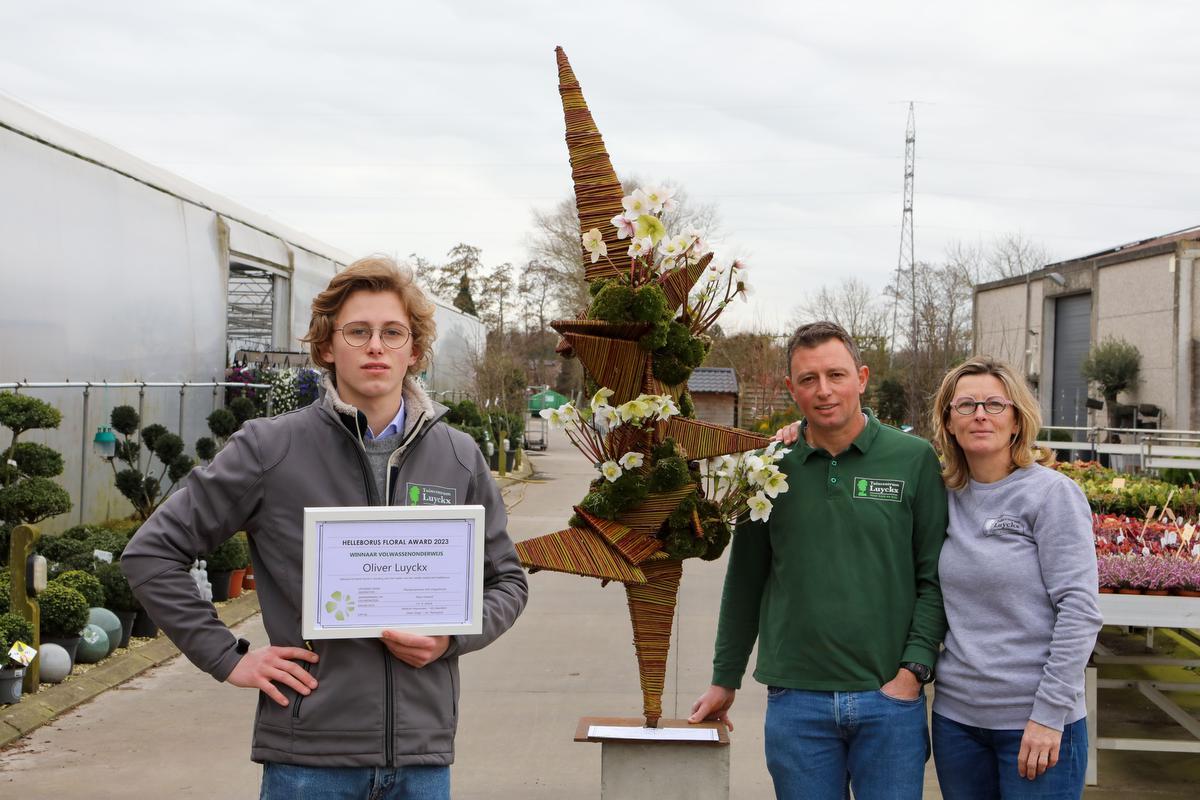 Oliver Luyckx (19) uit Gistel in de prijzen op Helleborus Floral Award ...