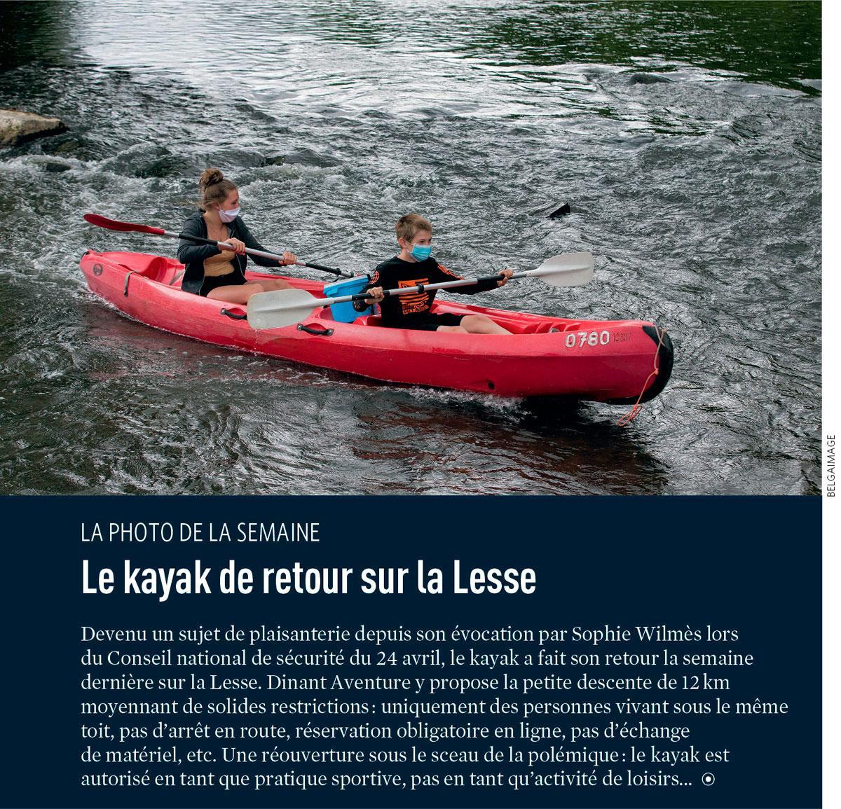 Le kayak de retour sur la Lesse - Trends-Tendances