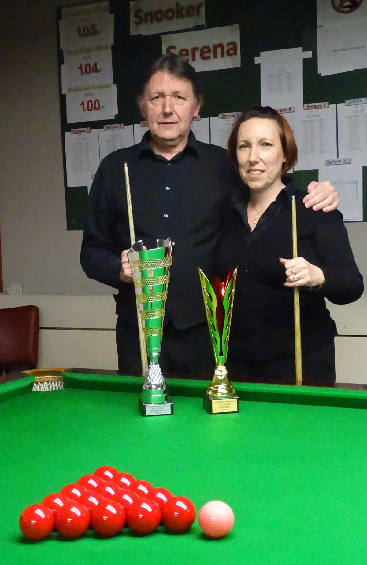 Broer en zus pakken goud op zelfde dag: Marc en Anja snookerkampioen ...