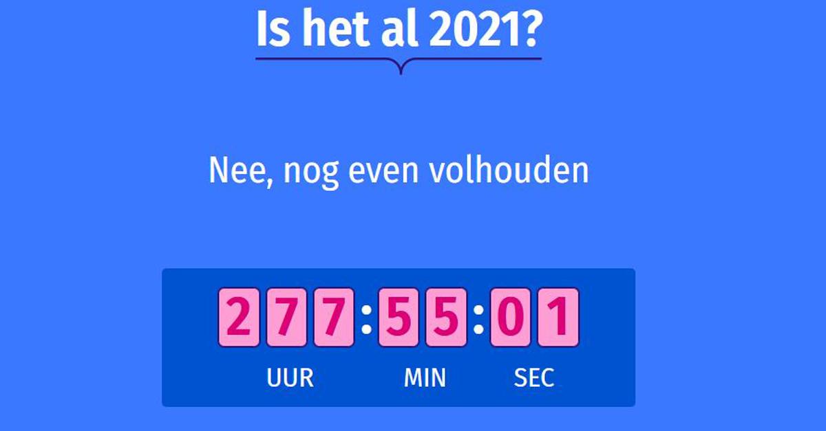 Digitale aftelklok 2021: Stad Gent lanceert website 'Is het al 2021?'
