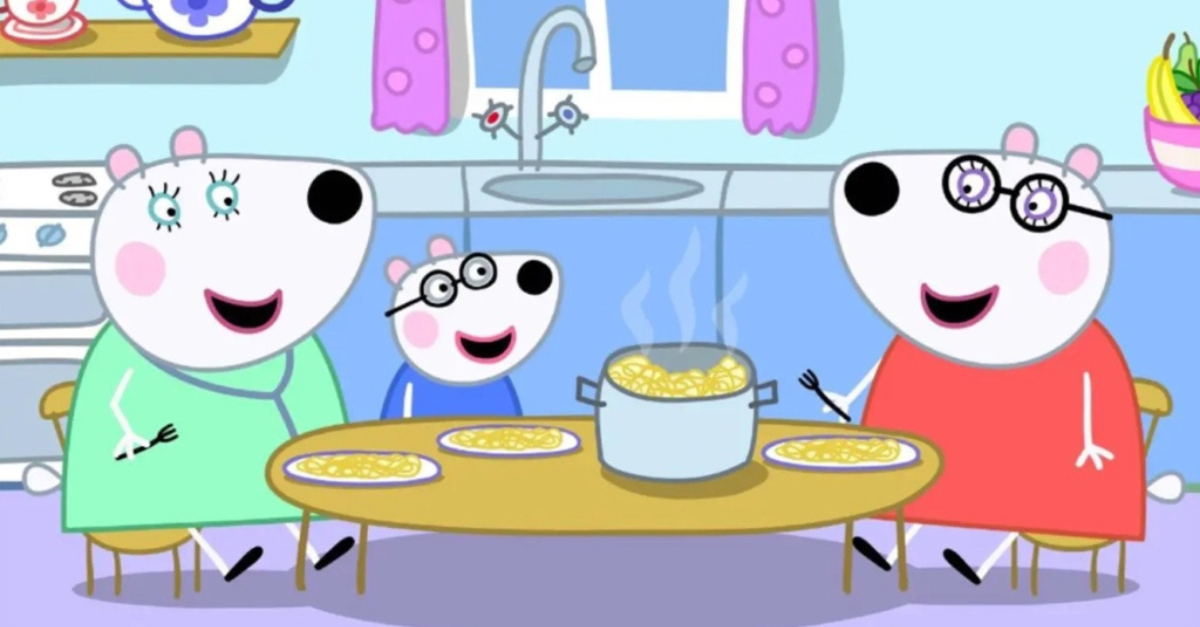 Peppa Pig donne l'exemple en montrant un couple de mamans à l'écran