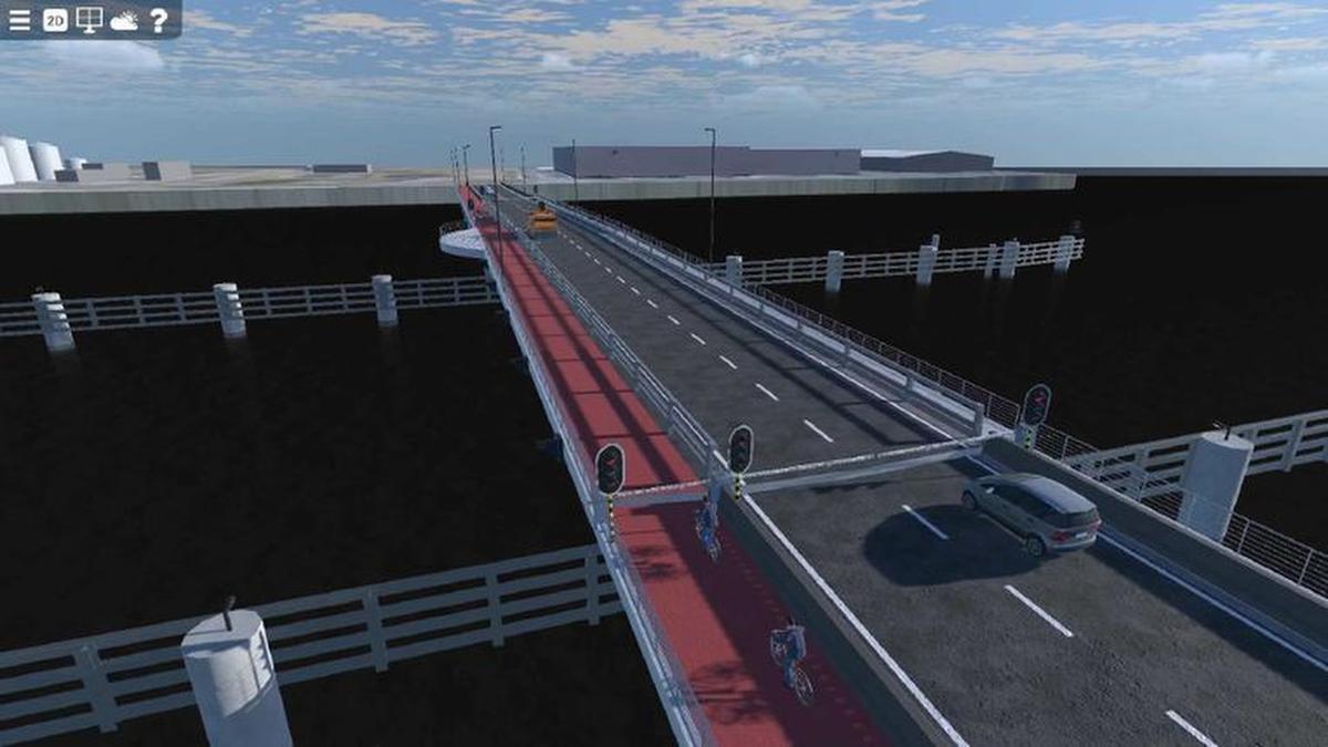 Stad Brugge eist een veilig fietspad op toekomstige brug over het ...