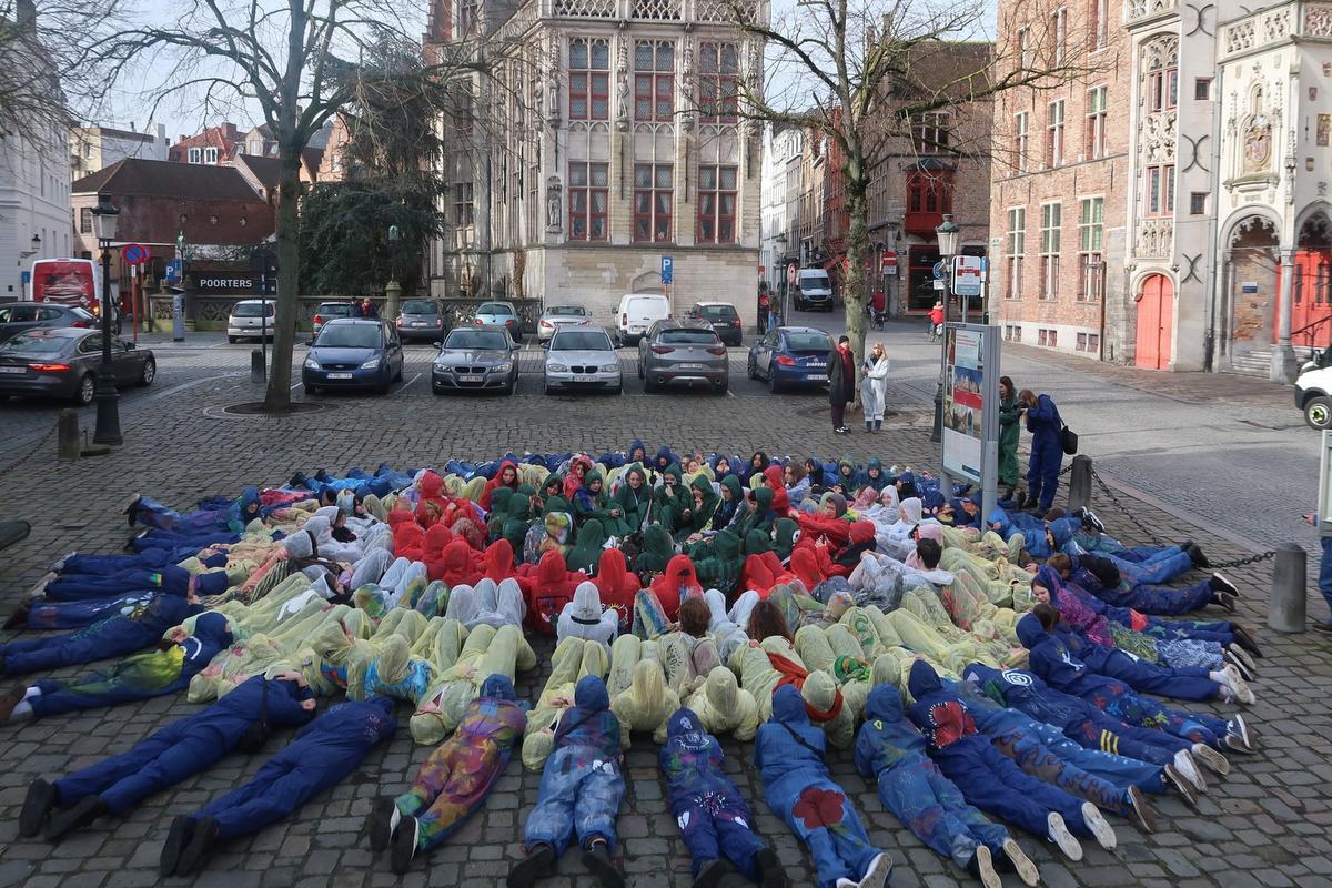 Leerlingen Kunsthumaniora organiseren 'Keith Haring Performance' - KW.be