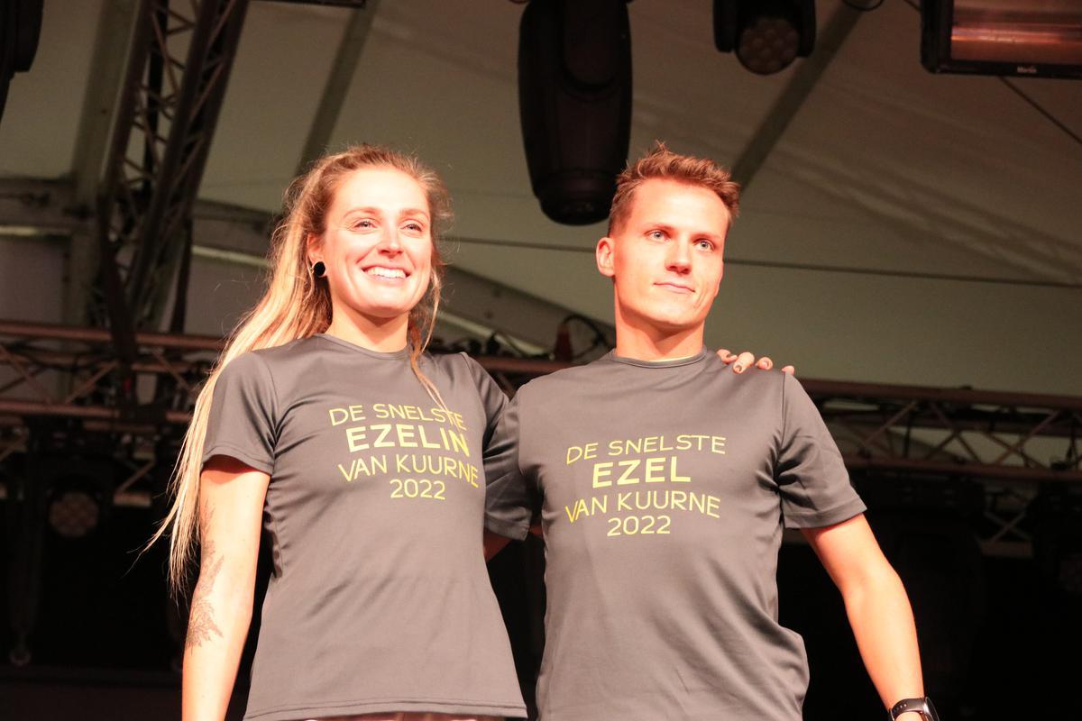 Emile Vervaeke en Lieselot Decroix snelste ezel van Kuurne en snelste ...