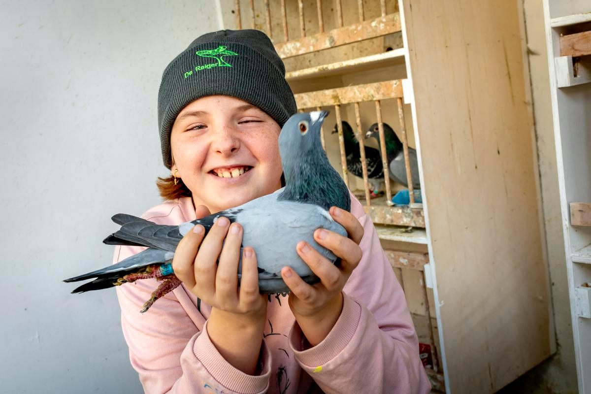 Duiven geven slechtziende Amy (11) vleugels: “Ik voél welke duif ik in ...