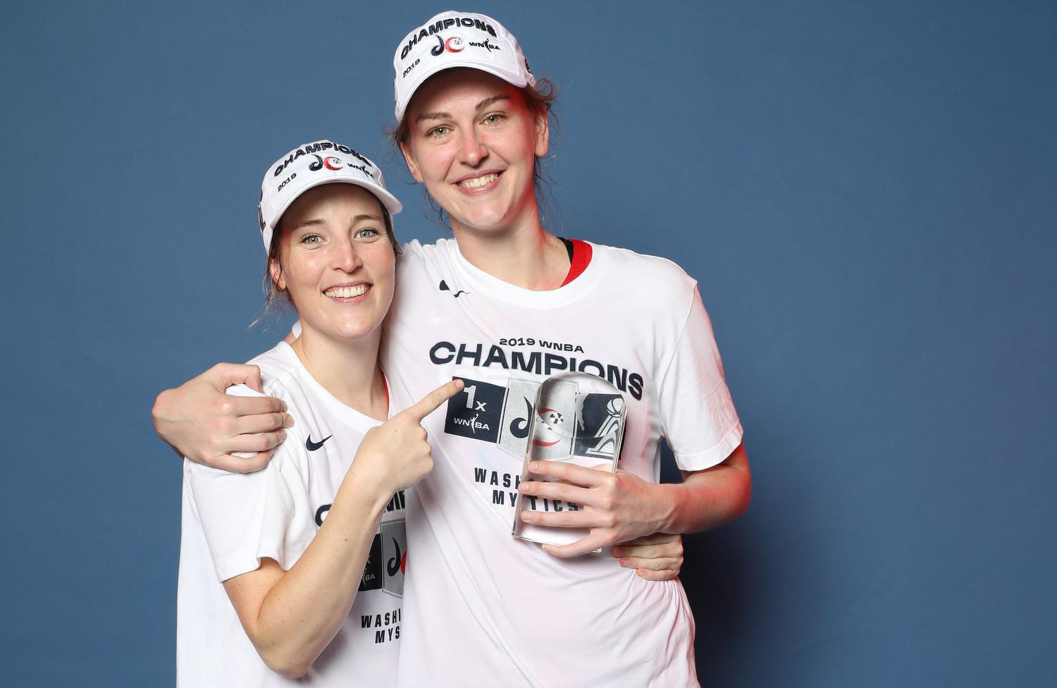 Emma Meesseman en Kim Mestdagh hebben met Washington Mystics eerste ...