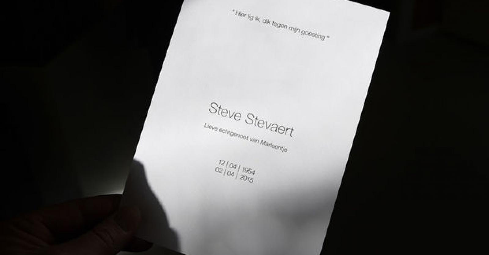 'Hier lig ik, dik tegen mij goesting': afscheid van Steve Stevaert