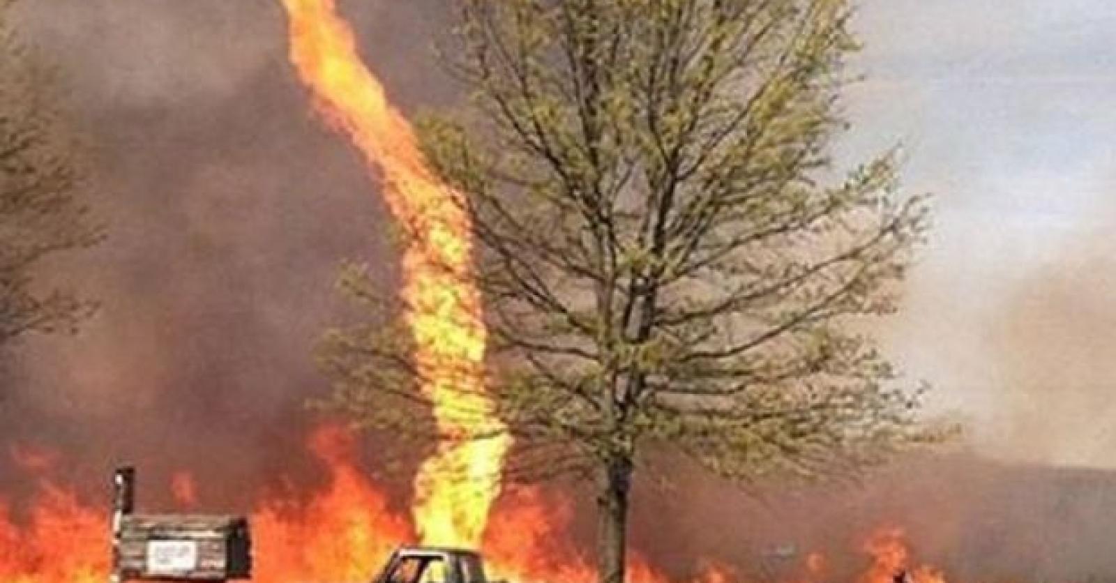Spectaculaire vuurtornado: 'Dit is het coolste én engste ding dat ik ...