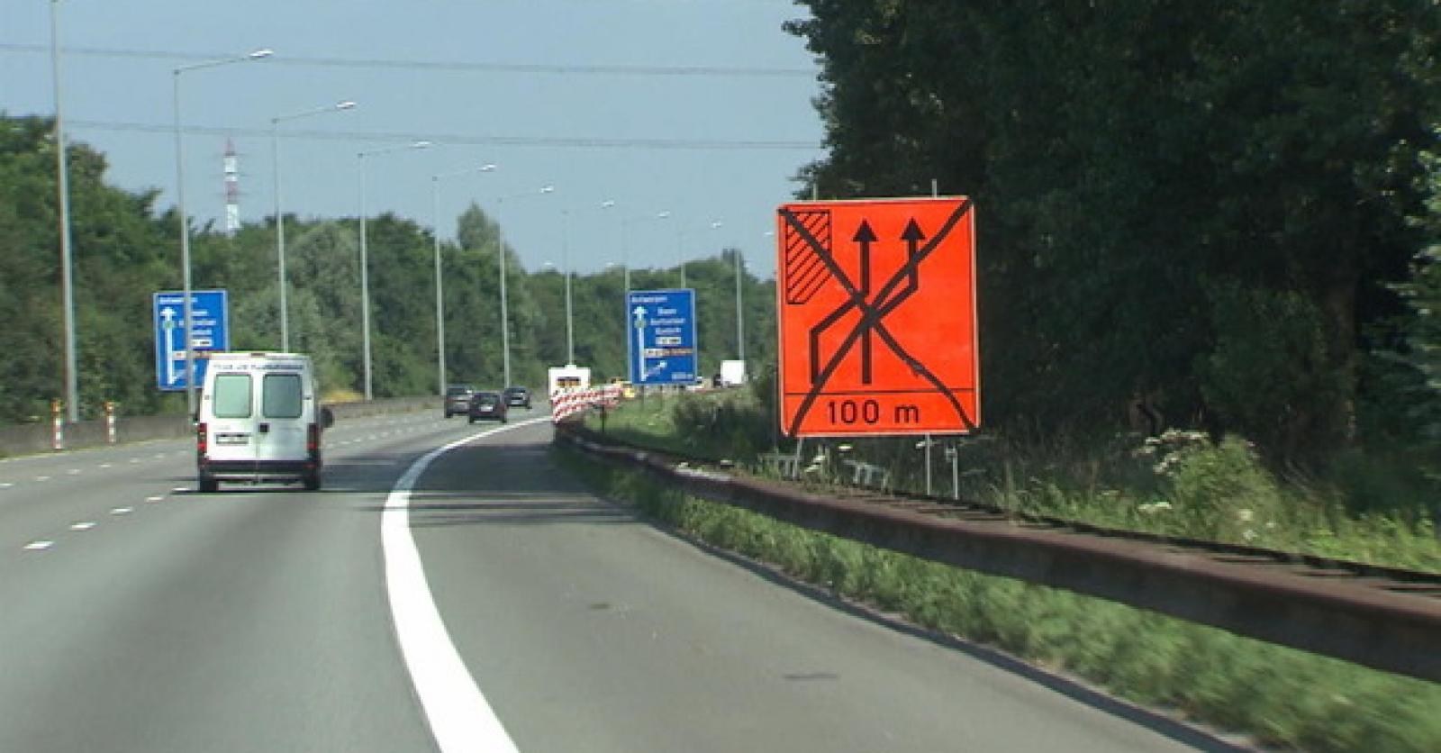Vanaf morgen werken op E19 richting Antwerpen