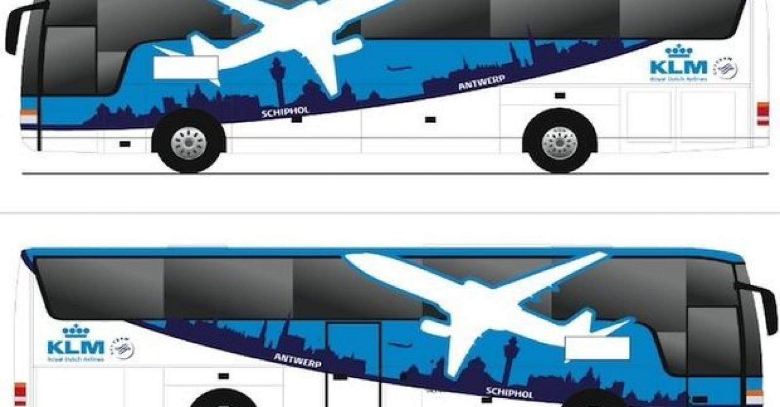 KLM zet bussen in tussen Antwerpen en Schiphol