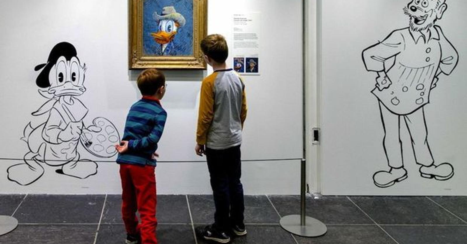 Donald Duck te zien in het Van Gogh Museum in Amsterdam