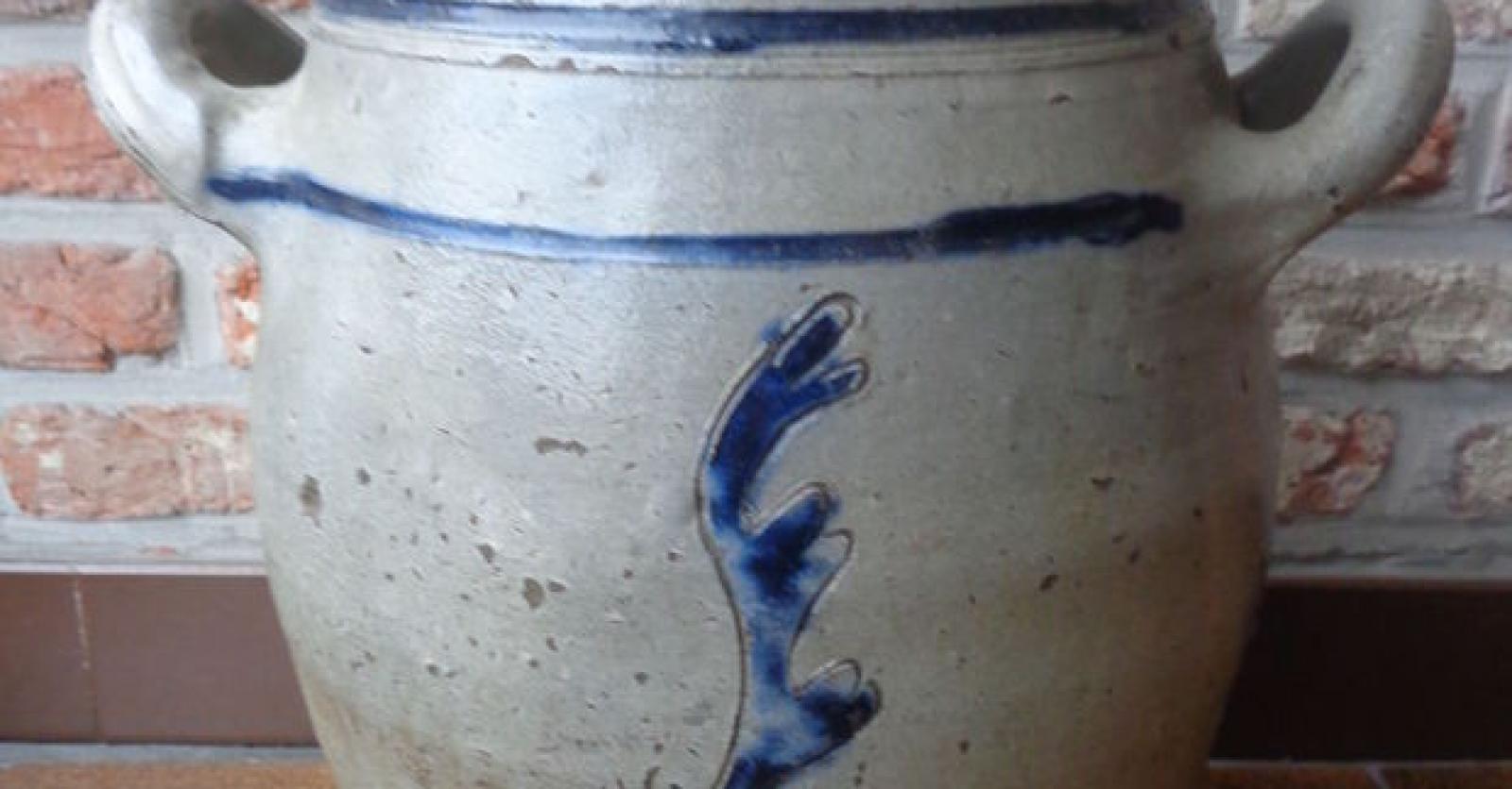 Antieke Smoutpot Gres Bouffioulx