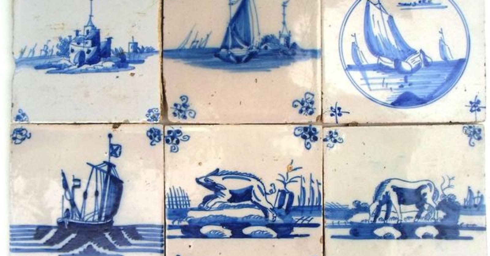 Antieke Delftse tegels