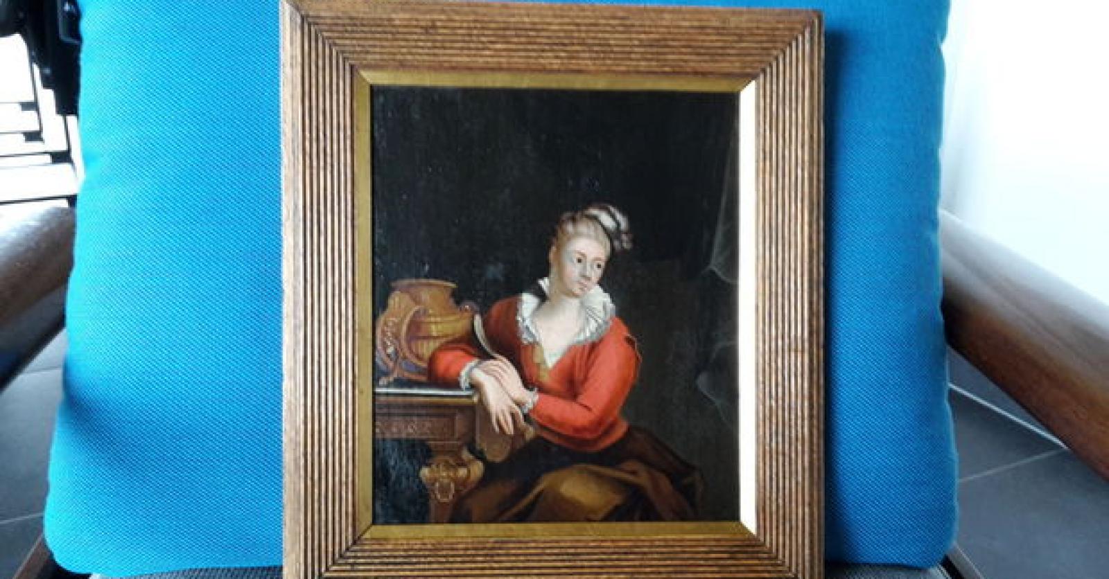 Een antiek portret van een voorname dame