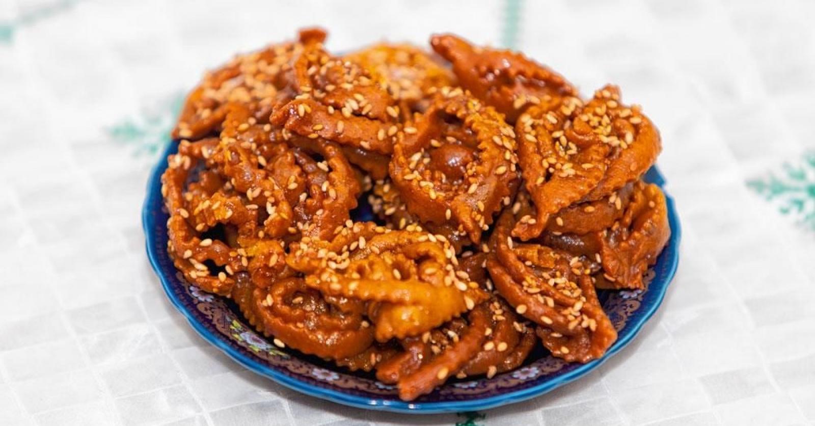 Gezonde shebakia's (honingkoekjes)