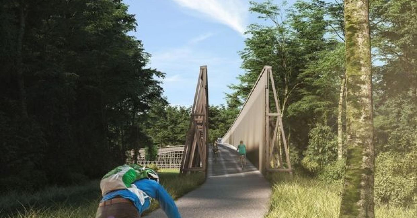 Fietsen in Limburg binnenkort nog leuker met een fietsbrug over de heide
