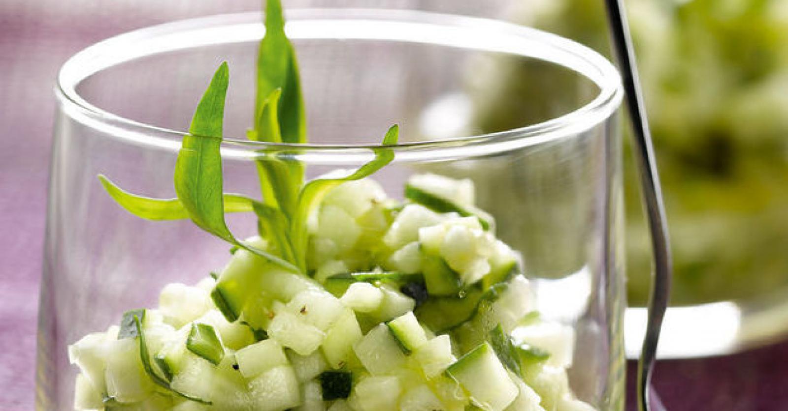 Courgettesalade met dragonvinaigrette