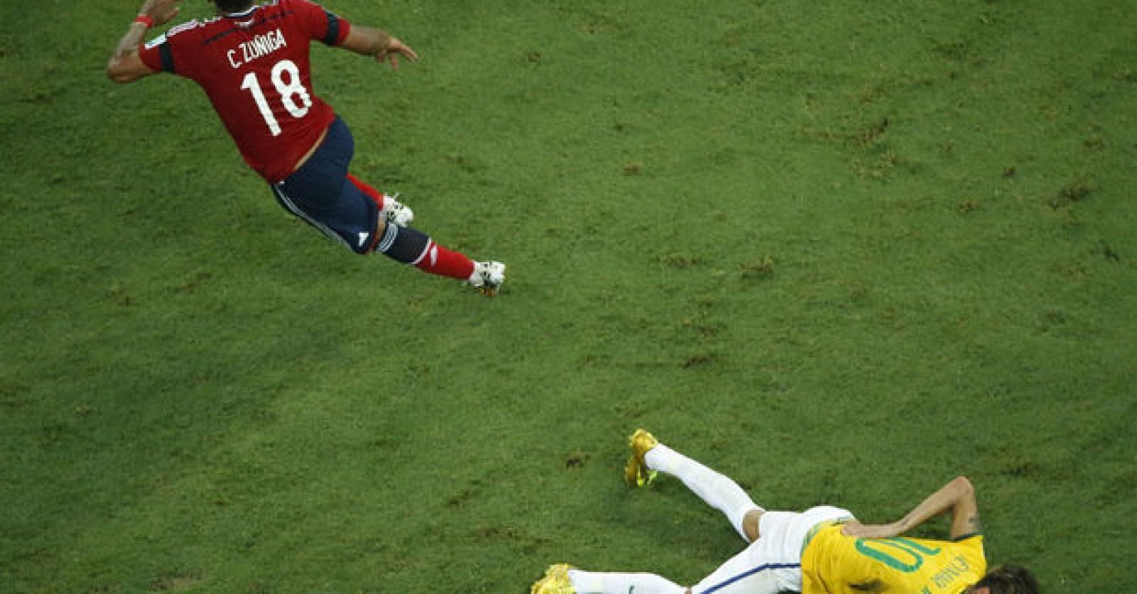 Brazilië met 2-1 tegen Columbia naar halve finale, maar verliest Neymar ...