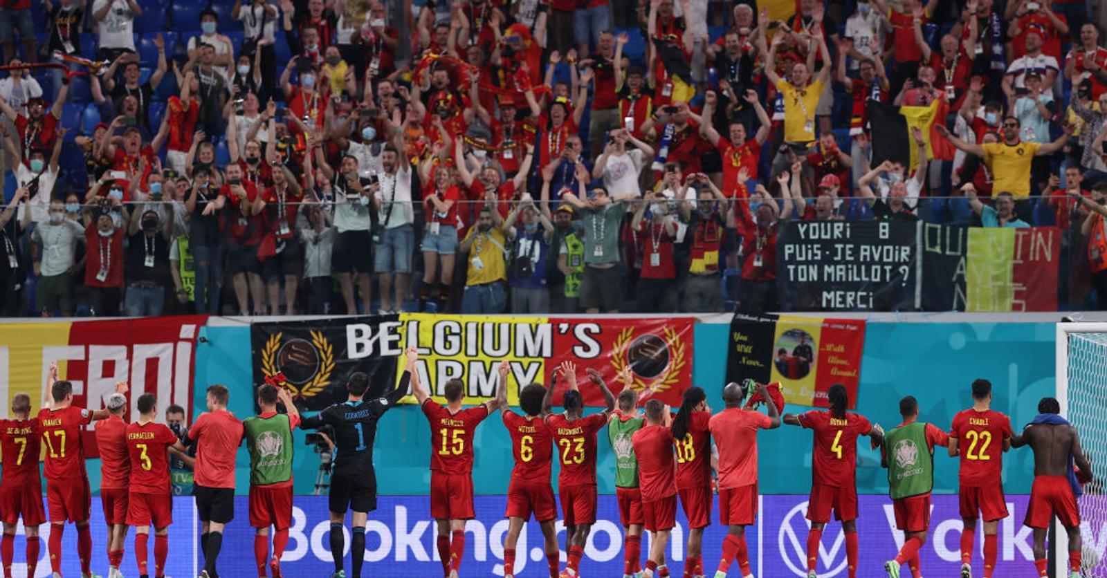 Les Diables Rouges probablement contre le 3e du groupe E ou du groupe F ...