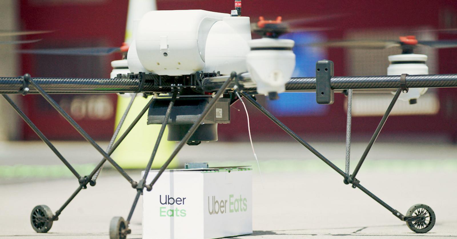 Uber va tester la livraison de repas par des drones - Trends-Tendances