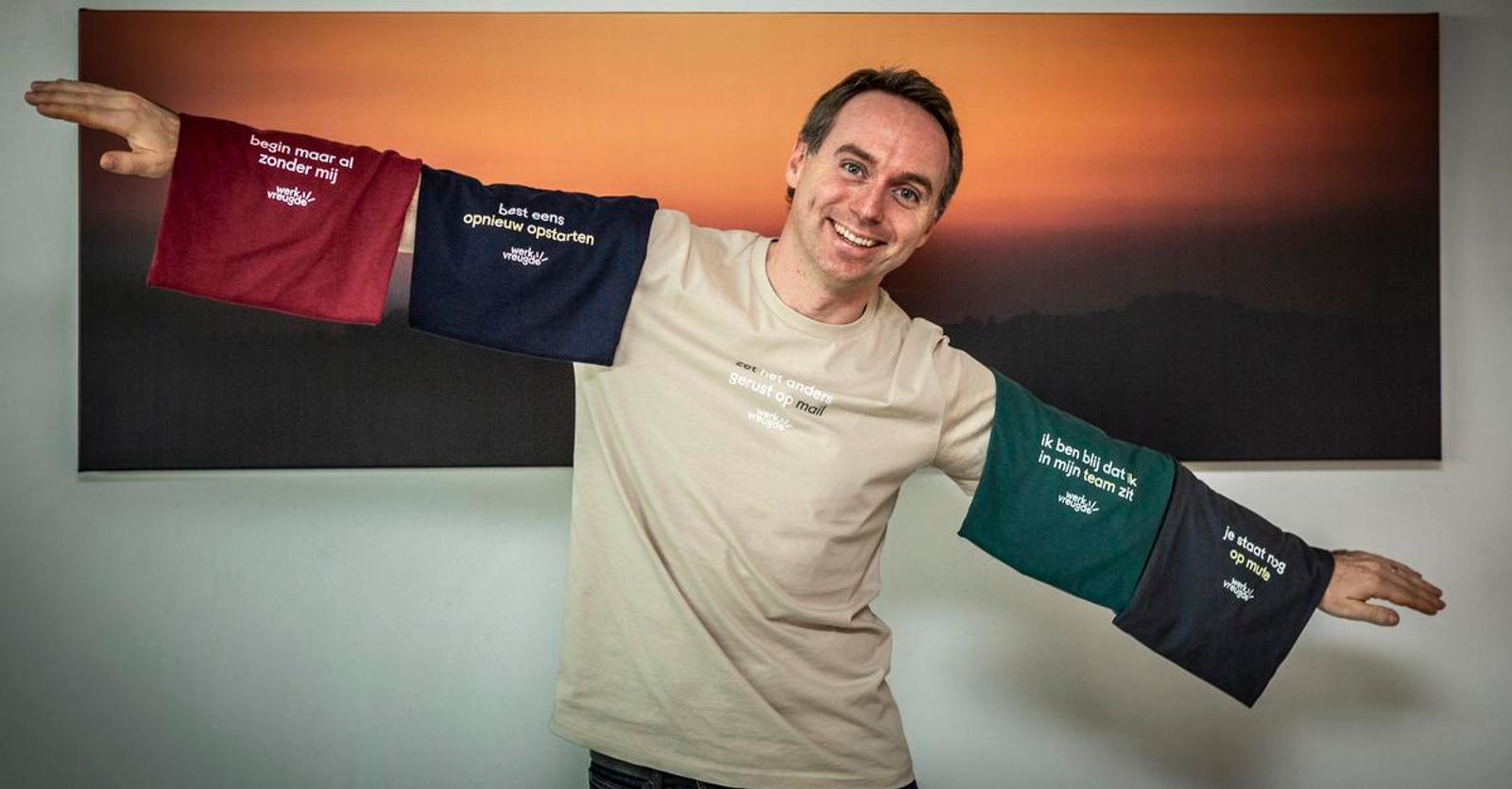 Lieven (38) lanceert unieke en hilarische kledingcollectie ‘Werkvreugde ...