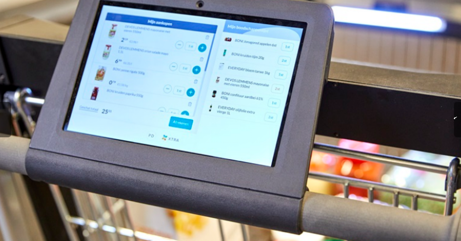 Colruyt test slimme winkelkar - Plus Magazine