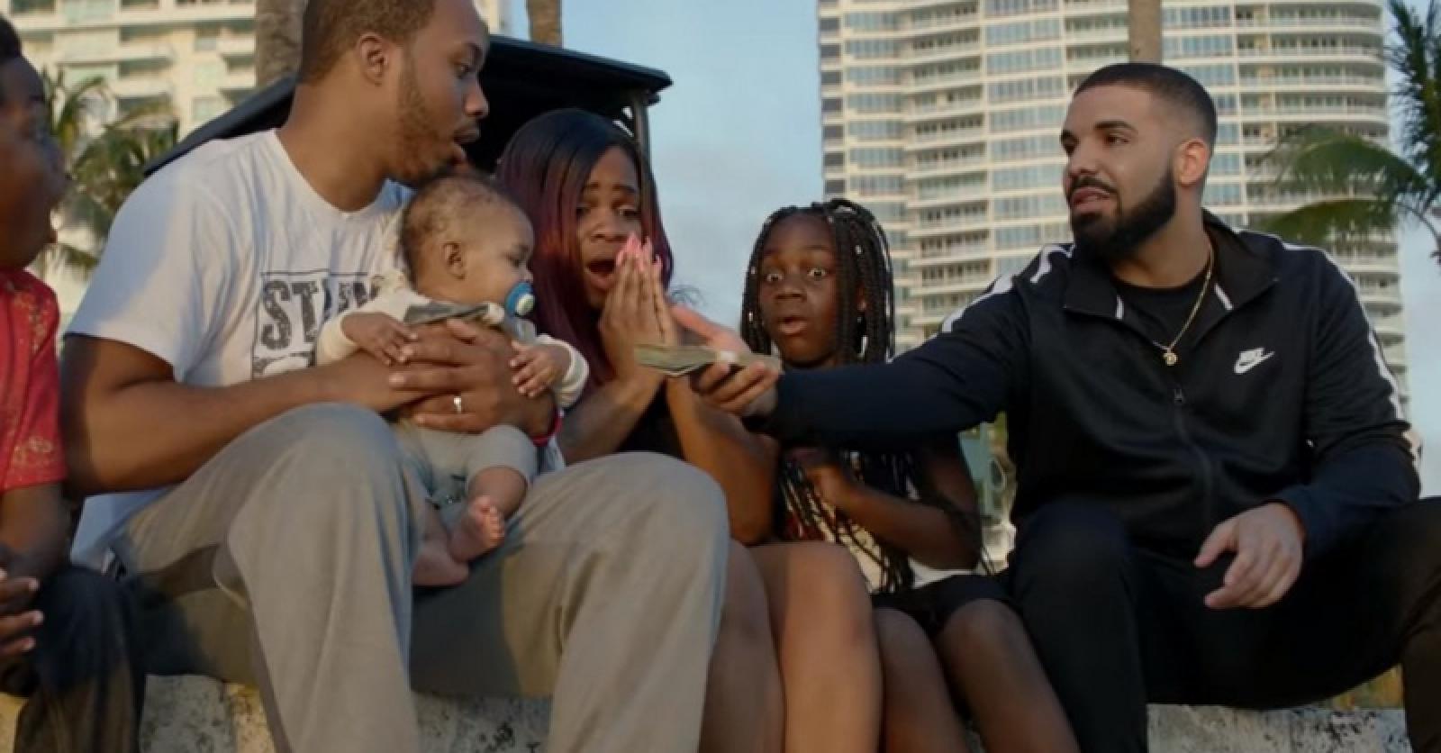 Drake, plus généreux que jamais pour son dernier clip