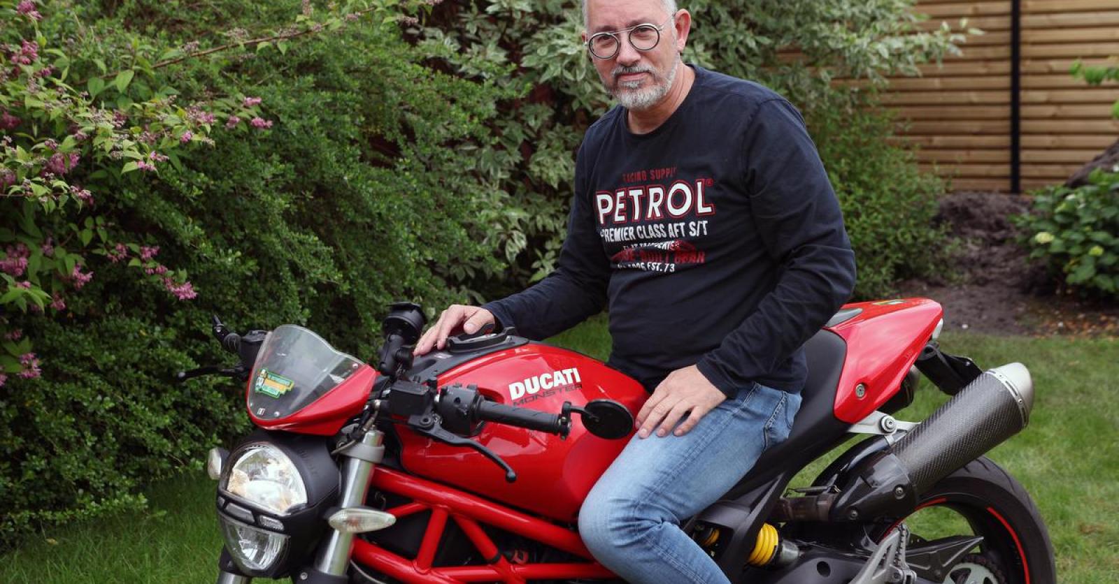 Marc Bonte op de motorfiets voor rit tegen prostaatkanker - KW.be