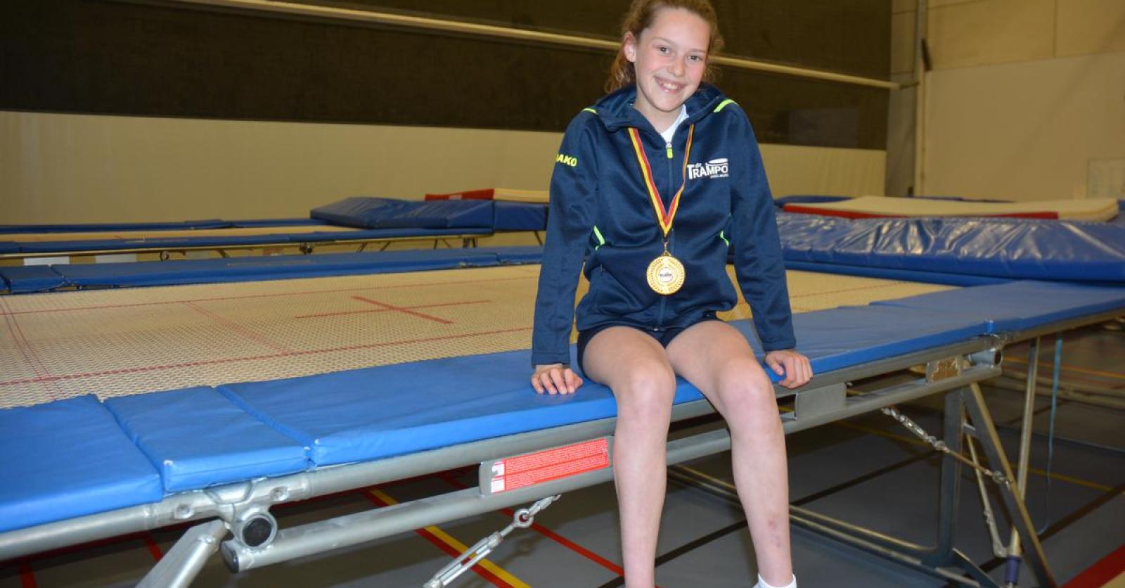 Eugénie Devos Belgisch kampioen trampoline - KW.be