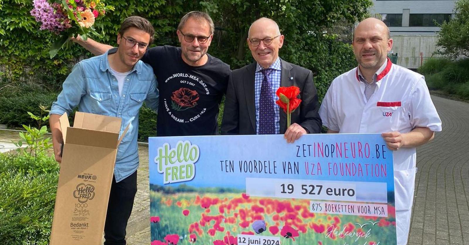 Hello Fred bloemenactie in Waregem levert 19.527 euro op - KW.be