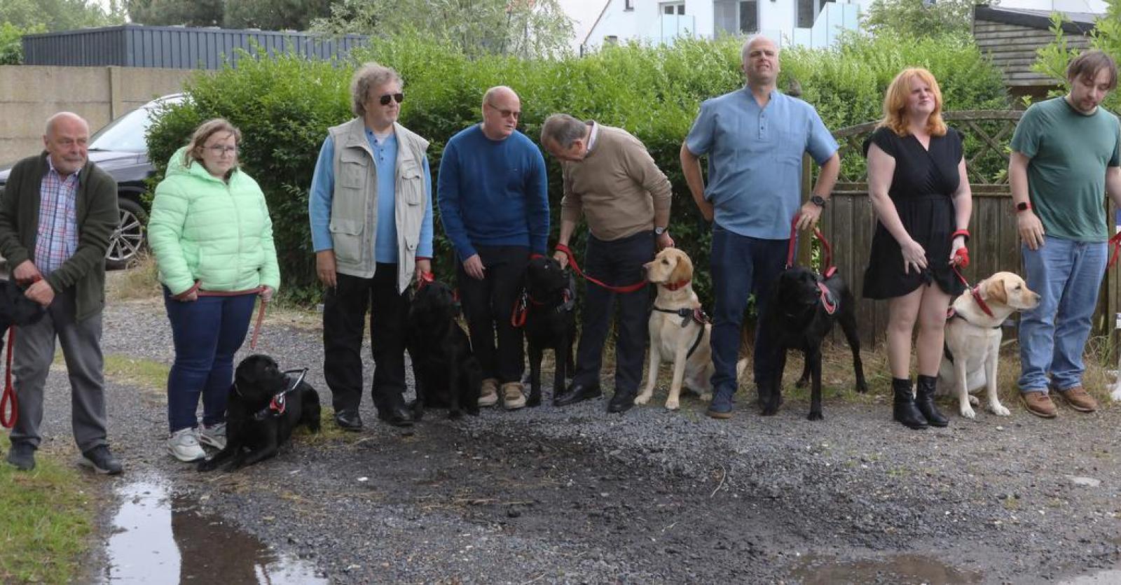 Viervoeters krijgen diploma als blindengeleidehond: “Apple is een ...