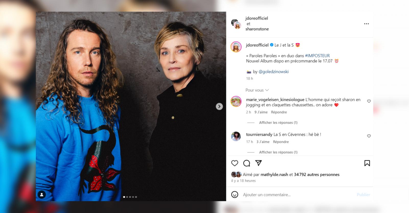 On a hâte de voir Julien Doré et Sharon Stone en duo improbable