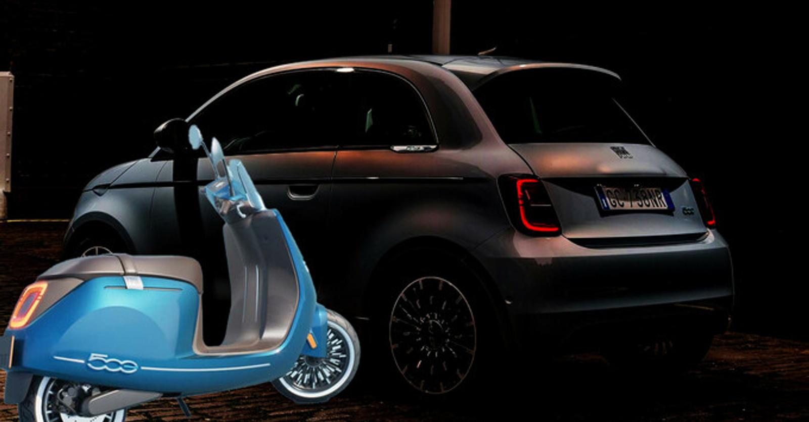 Fiat 500e baart elektrische scooter