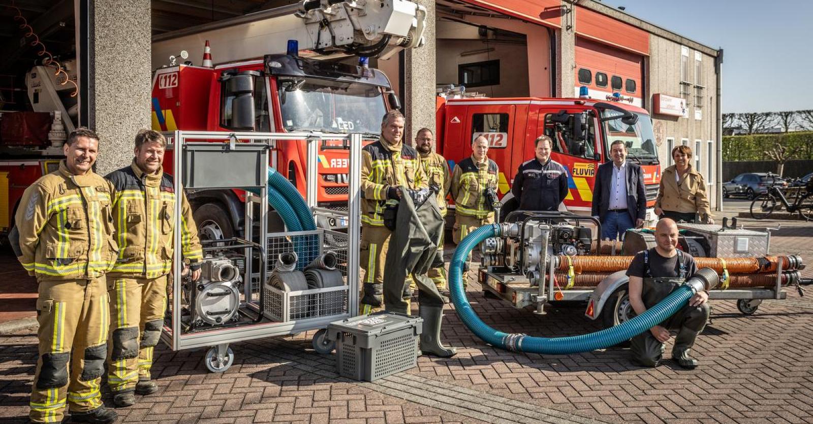 Brandweer houdt inwoners Fluvia-zone droog - KW.be