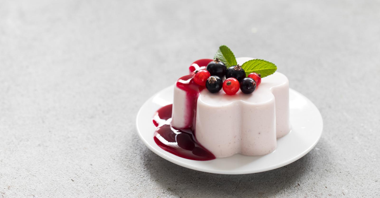 Panna cotta met rood fruit en krokant koekje