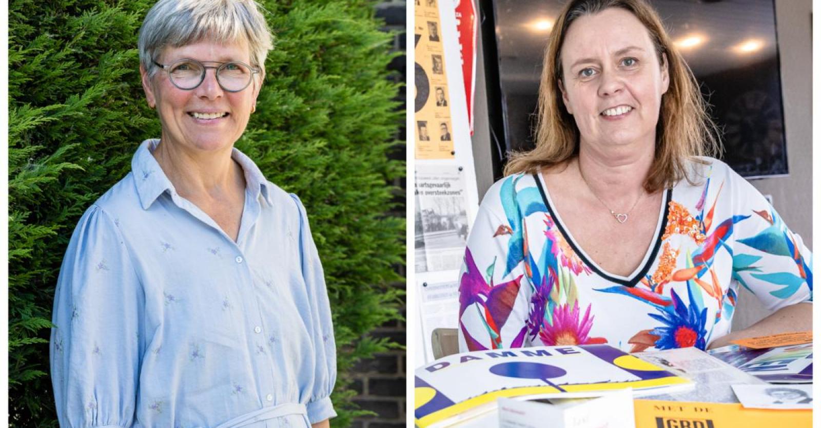 Eén jaar na de verkiezingen in Damme: Lut Fockedey (CD&V Plus) en Kelly ...